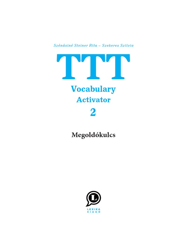 TTT Vocabulary Activator I - Megoldokulcs | PDF | Smartphone | Retail