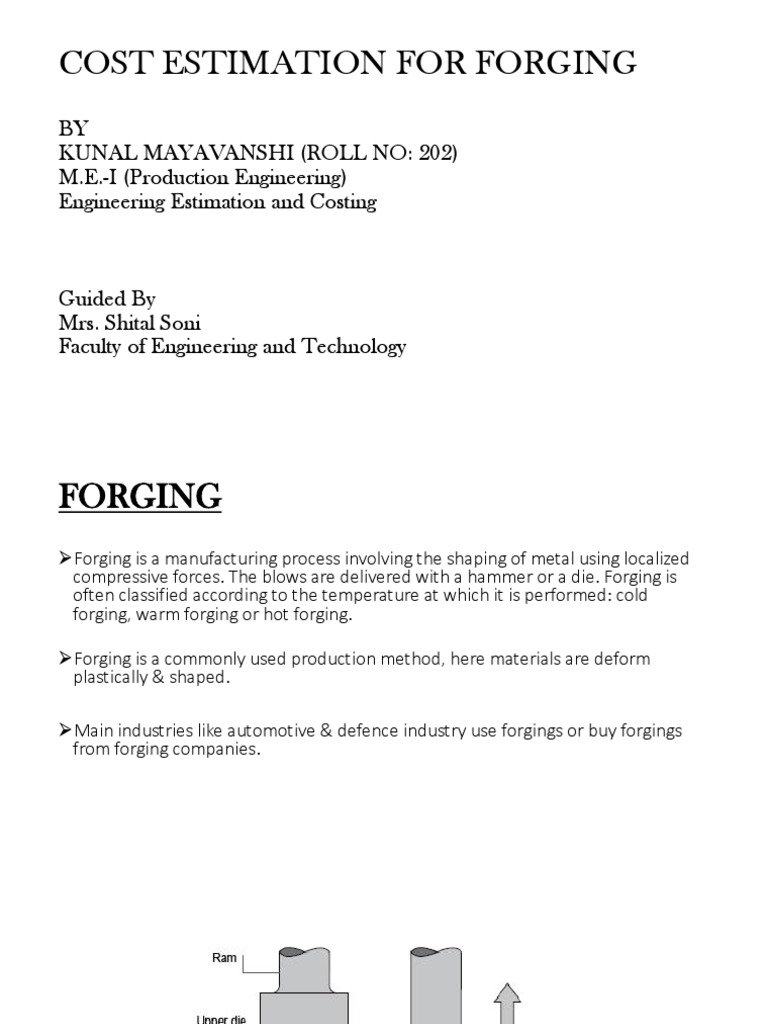 Cost Estimation in Forging | PDF | Forging | Business Process