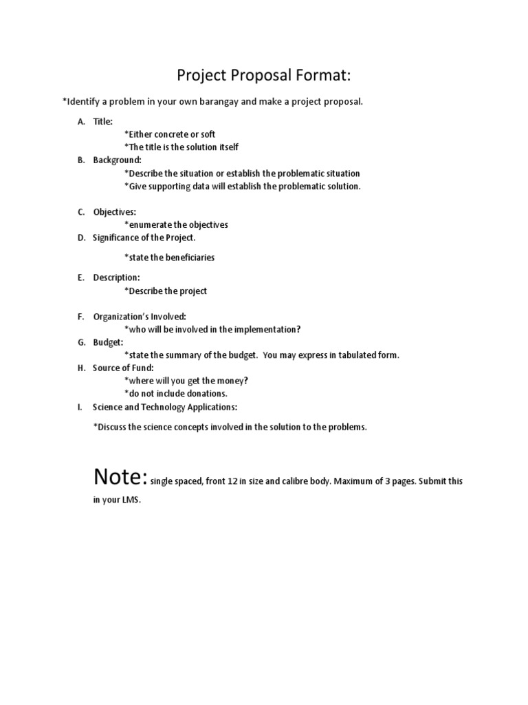 Project Proposal Format-STS | PDF