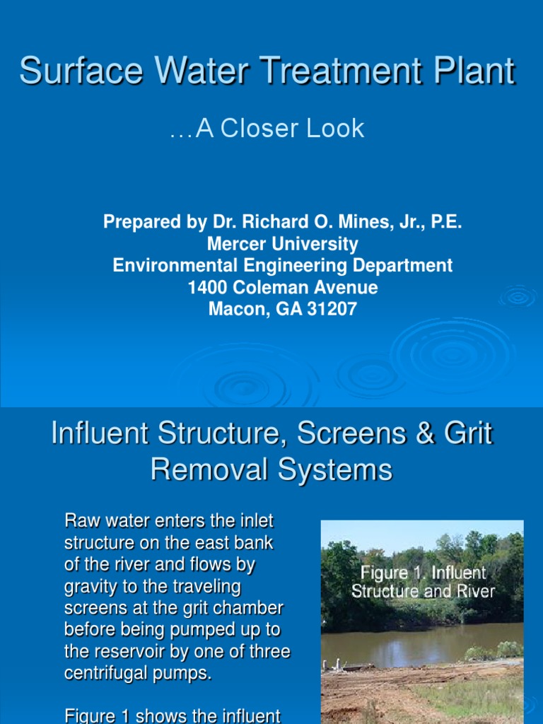 Surface Water Treatment Process Overview | PDF | Water Supply ...
