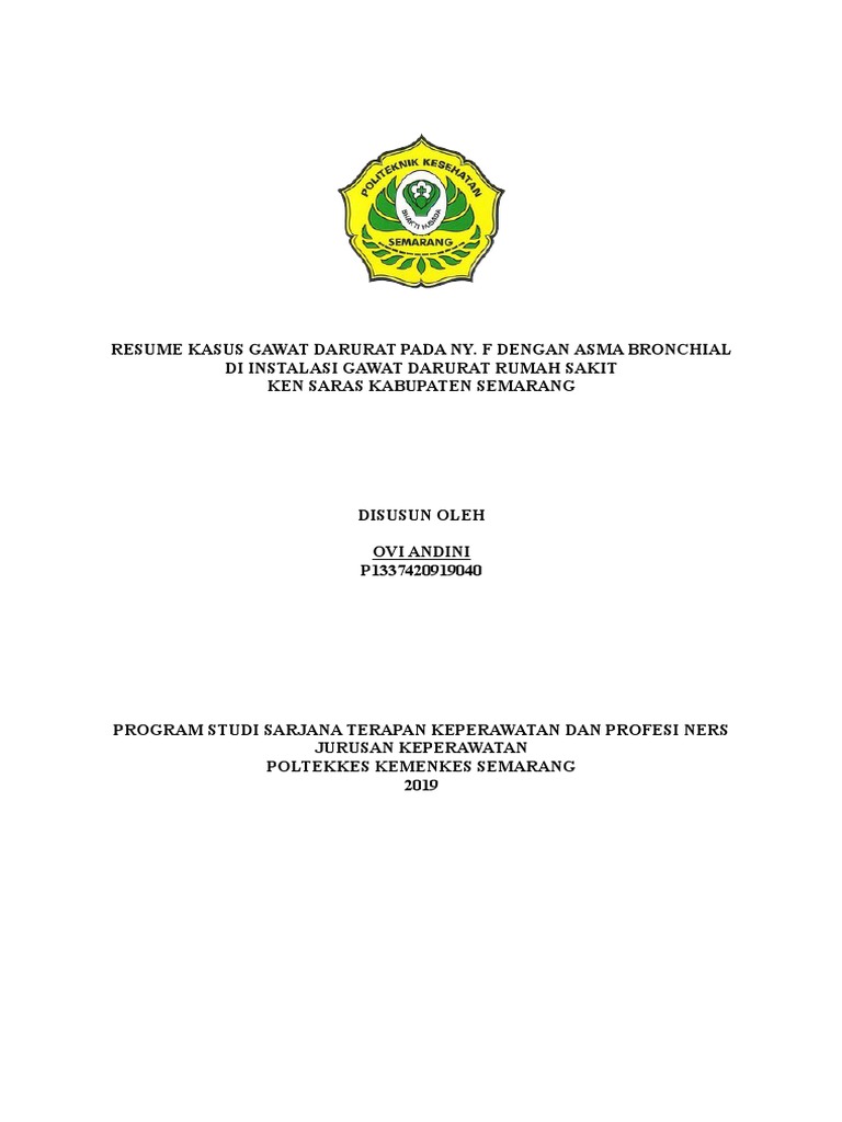 Resume Igd Asma Bronchial | PDF