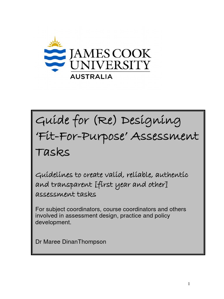 Fit For Purpose Assessments | PDF | Educational Assessment | Curriculum