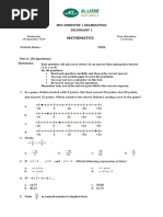 ICSE Class 4 Maths Sample Paper | PDF | Fraction (Mathematics) | Numbers