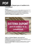 Metodo de Analisis Dupont | PDF | Rentabilidad sobre recursos propios | Estado de resultados