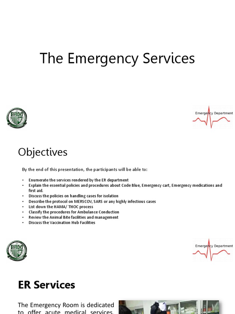 The Emergency Services | PDF | Emergency Department | Emergency Medical ...