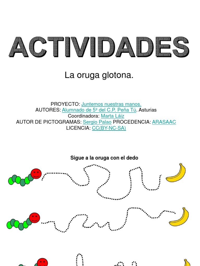 Actividades de la Oruga Glotona | PDF | Estudios de idiomas extranjeros
