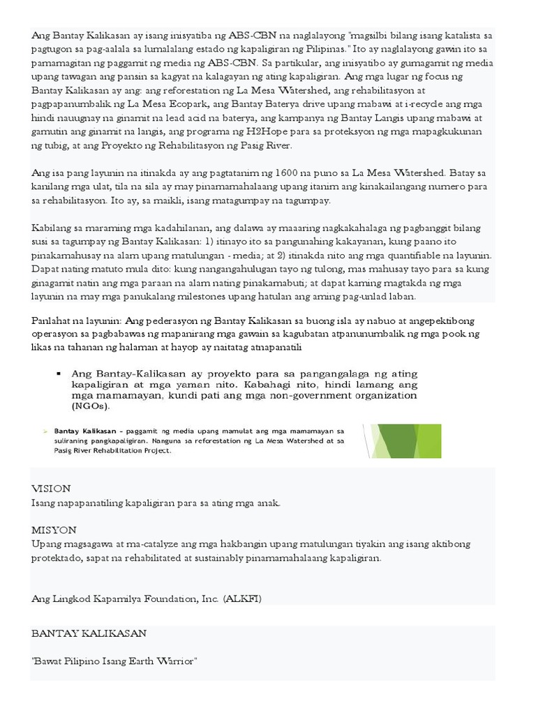 Bantay Kalikasan | PDF