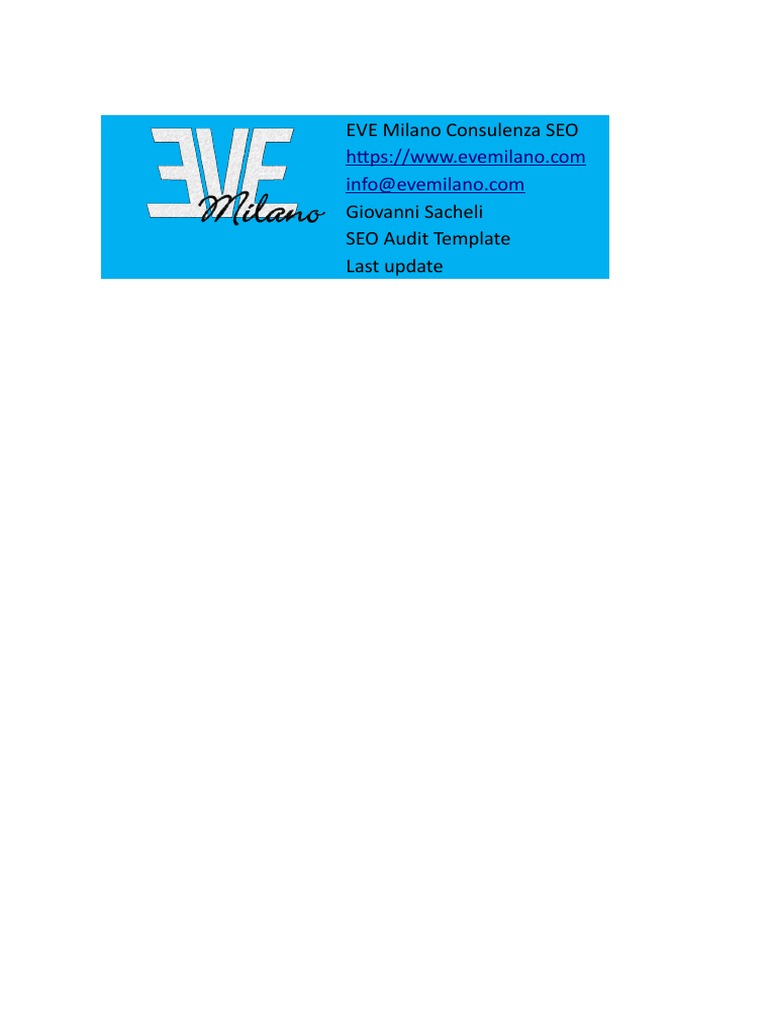 SEO Audit Template for E-commerce Sites | PDF | Html | Search Engine ...