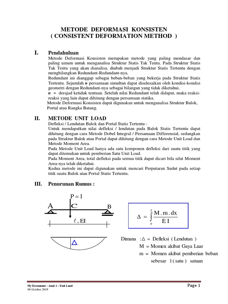 Anal-1 Unit Load & Slope Deflection - For Merge | PDF