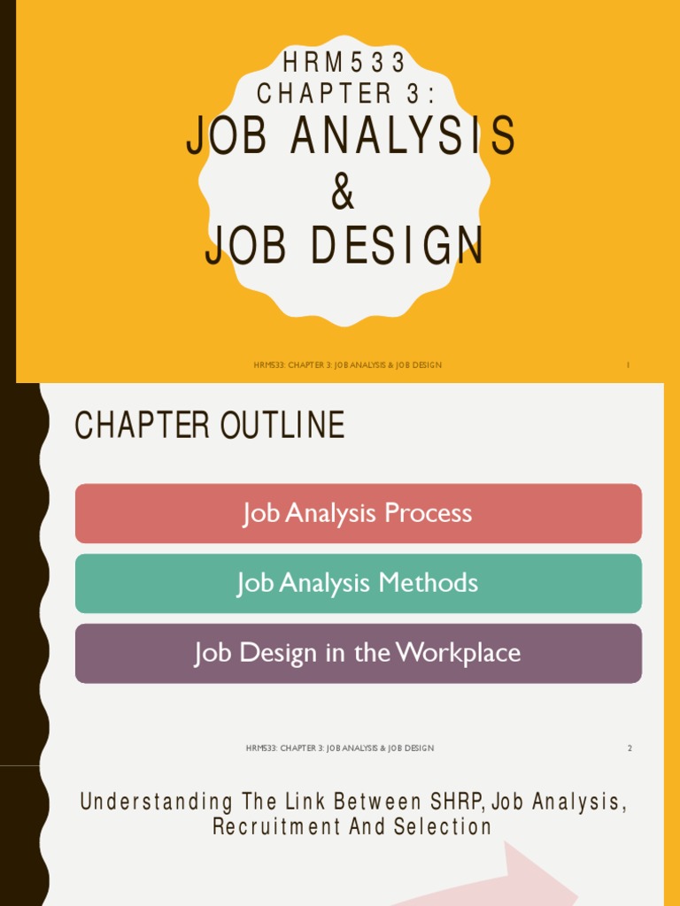 Chapter 3 - Job Analysis & Job Design | PDF | Employment | Industrial ...