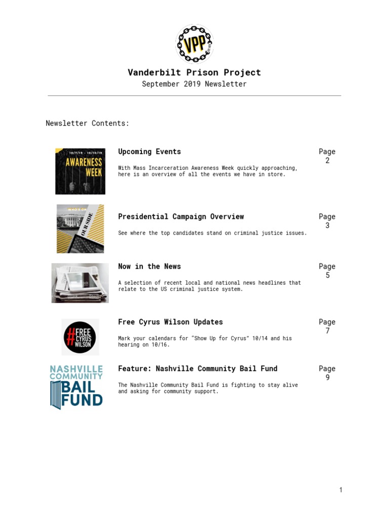 VPP September 2019 Newsletter | PDF | Bail | Tennessee