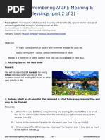 Rewards For Dhikr Chart | PDF | Prophets And Messengers In Islam | Tawhid