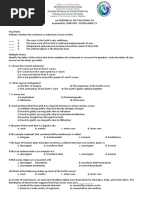 SCIENCE 10 Quarter 1 Reviewer | PDF | Plate Tectonics | Earthquakes