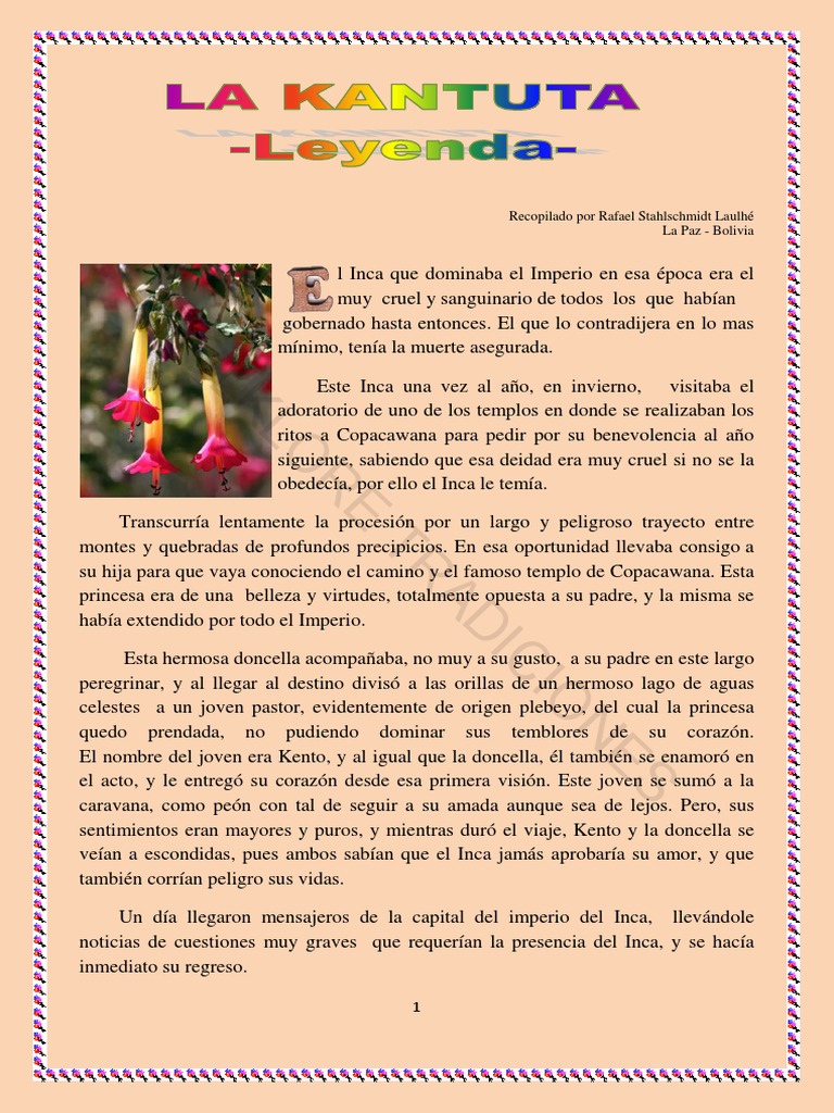 La leyenda de la Kantuta boliviana | PDF