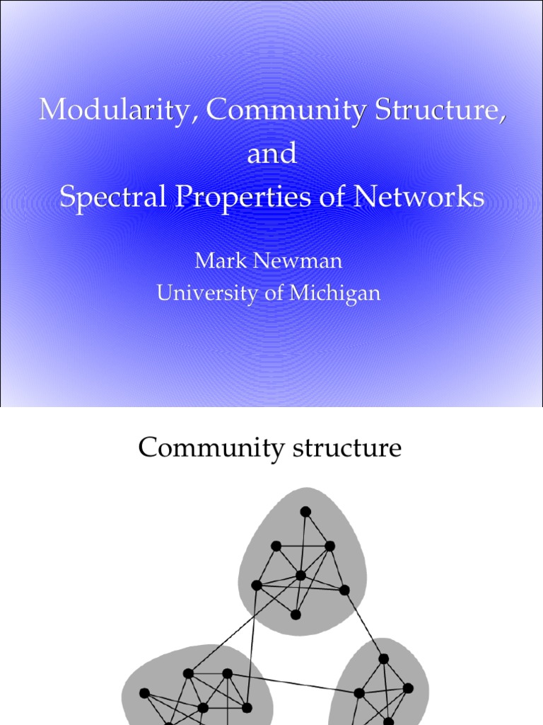 Modularity, Community Structure, and Spectral Properties of Networks ...