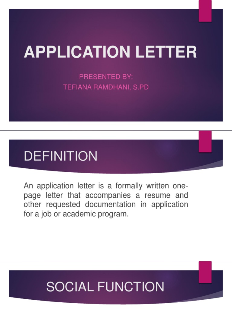 Application Letter Teaching and Learning Media | PDF