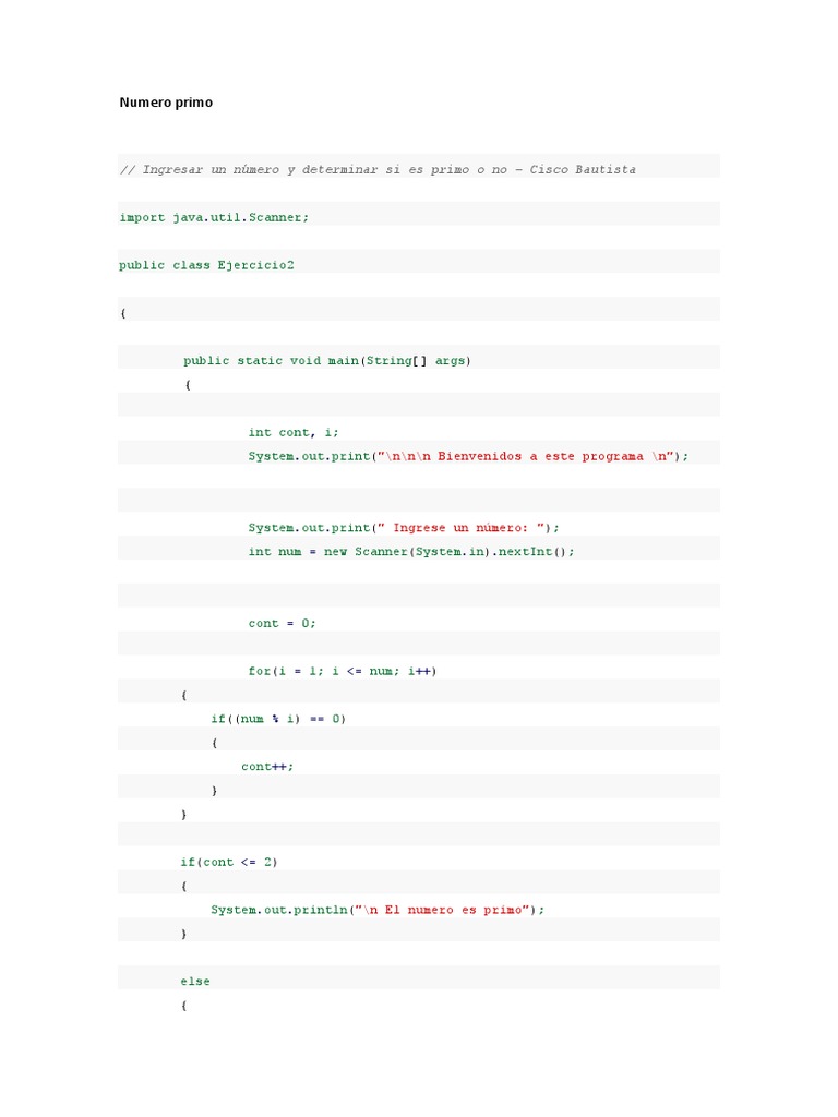 Ejercicios de Java | PDF | Java (lenguaje de programación) | Alimentos