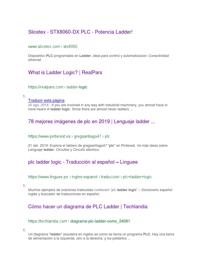 Documento sobre el lenguaje de programación Ladder Logic y su ...