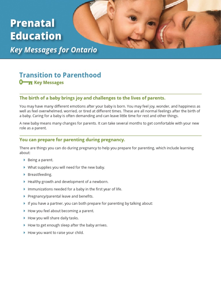 Prenatal Education: Key Messages For Ontario | Download Free PDF ...