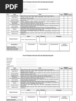 Form Penilaian Interview | PDF