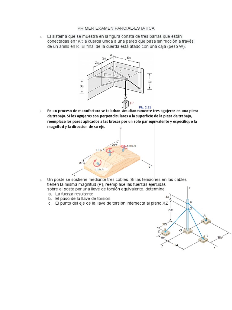 Examen Practico Estática | PDF
