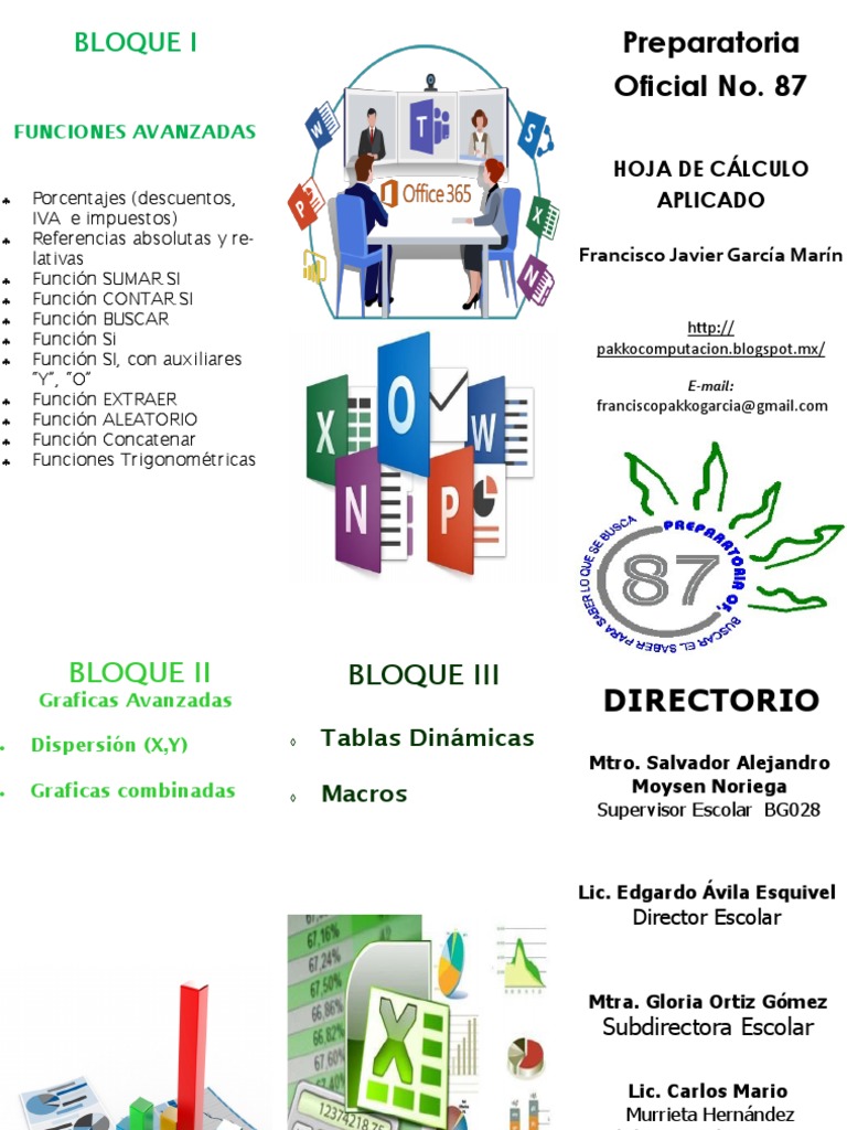 Funciones Avanzadas en Excel para Preparatoria | PDF