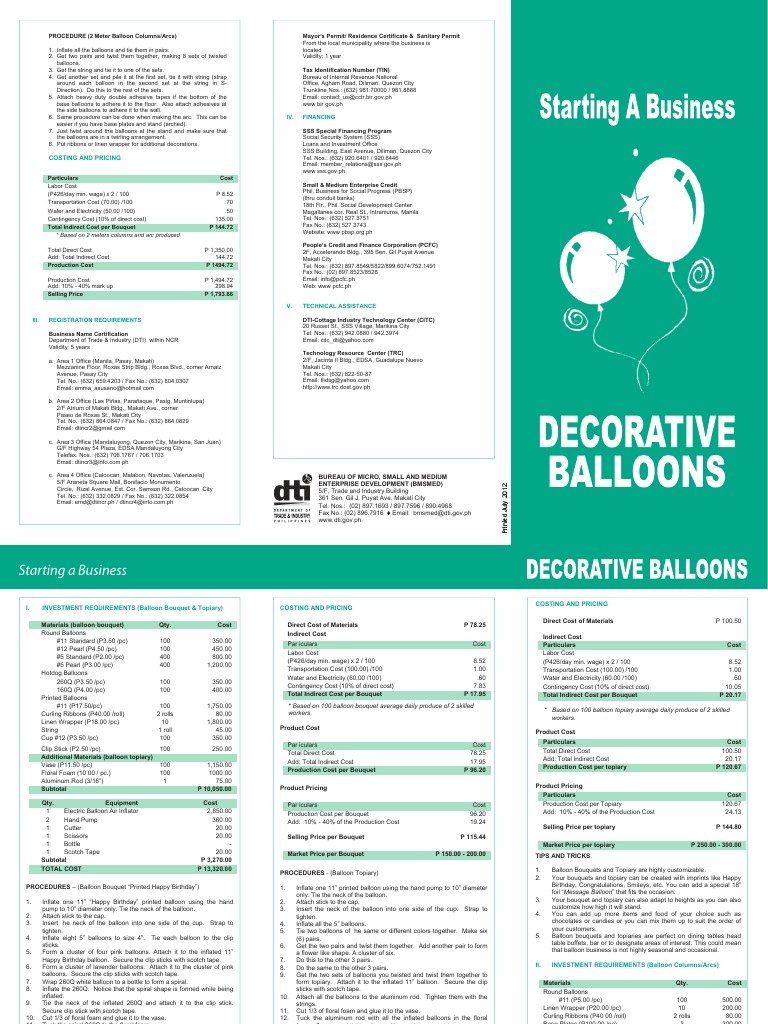 2012 SAB Balloons | PDF | Makati | Balloon