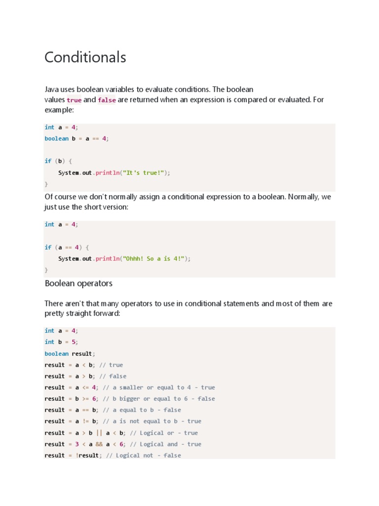 Conditionals: Boolean Operators | PDF | Boolean Data Type | Metalogic