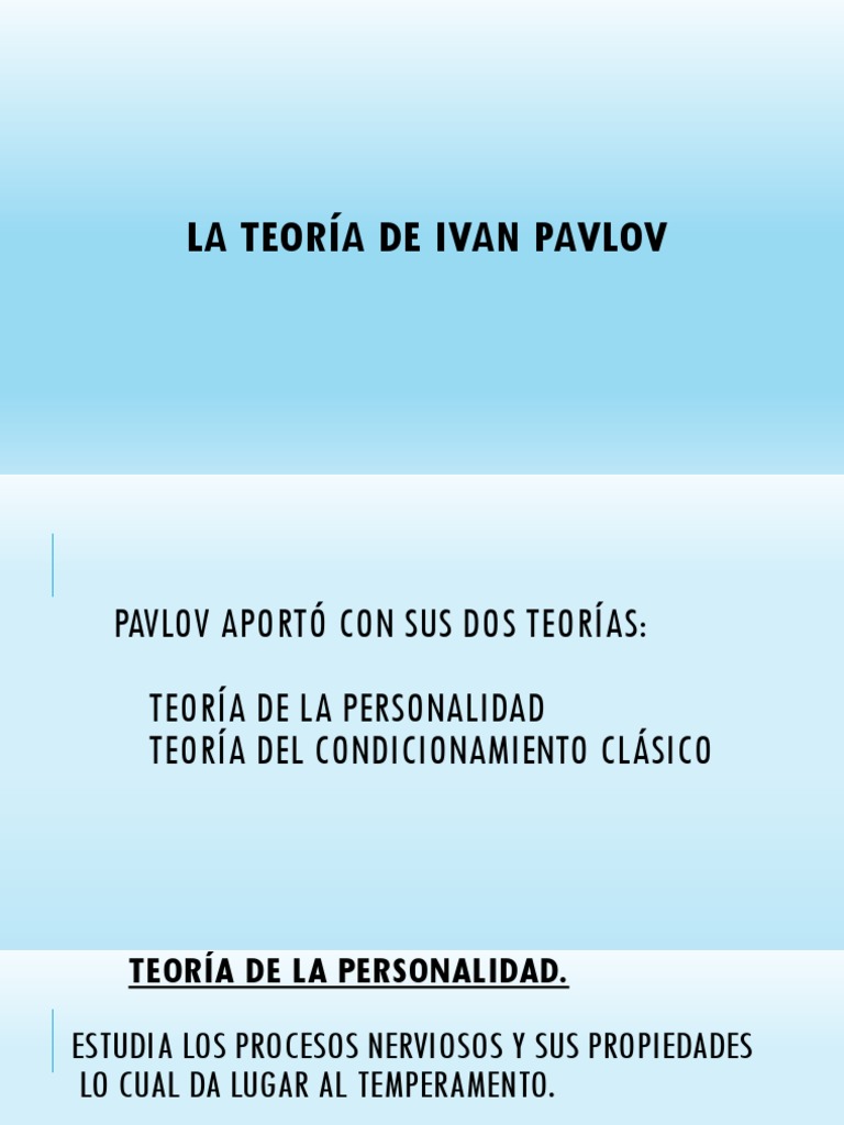 Teoria de Ivan Paulov | PDF