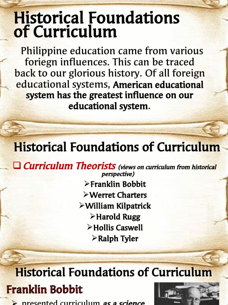 Historical Foundations of Curriculum | PDF | Curriculum | Communication