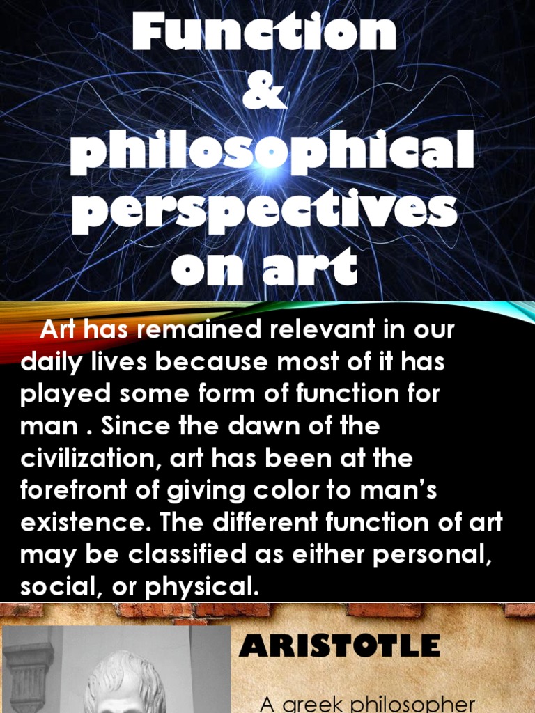 LESSON 3 Function and Philosophical Perspective of Art | PDF ...
