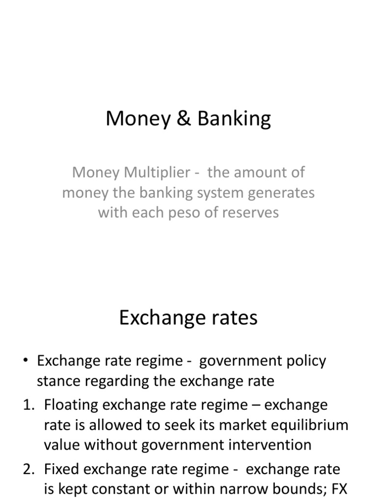 Money & Banking: Money Multiplier - The Amount of Money The Banking ...