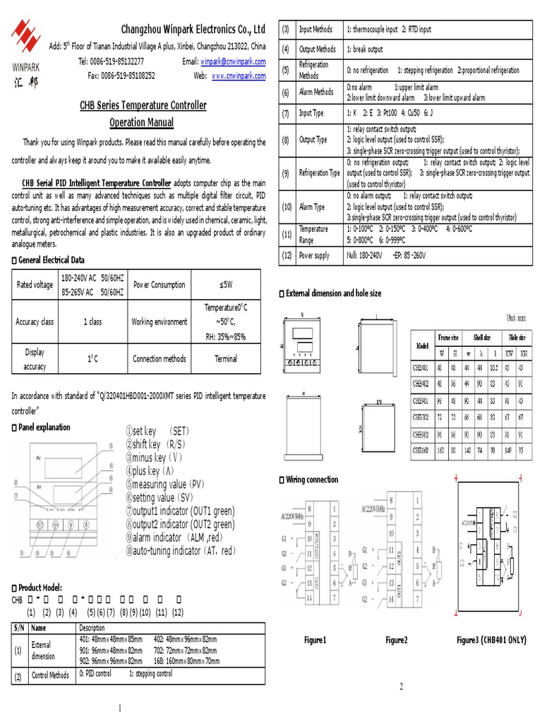 CHB V1.14 Operation Manual | PDF | Control Theory | Parameter (Computer ...