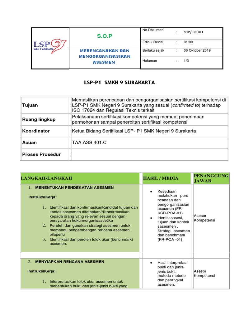 Sop Assesment | PDF