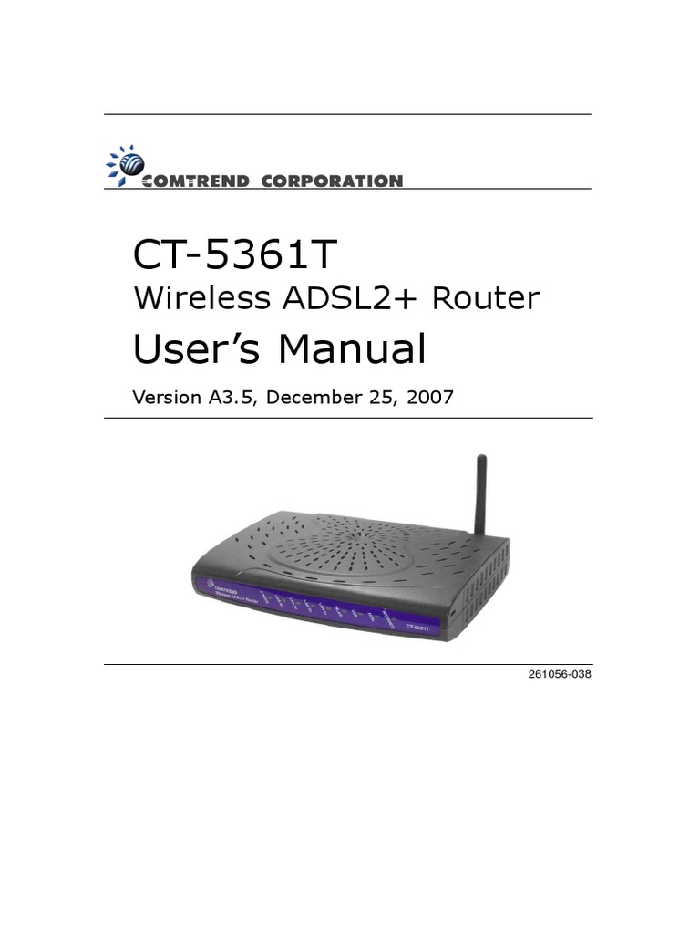 Manual Router Comtrend CT5361T - A3.3 | PDF | Asynchronous Transfer ...