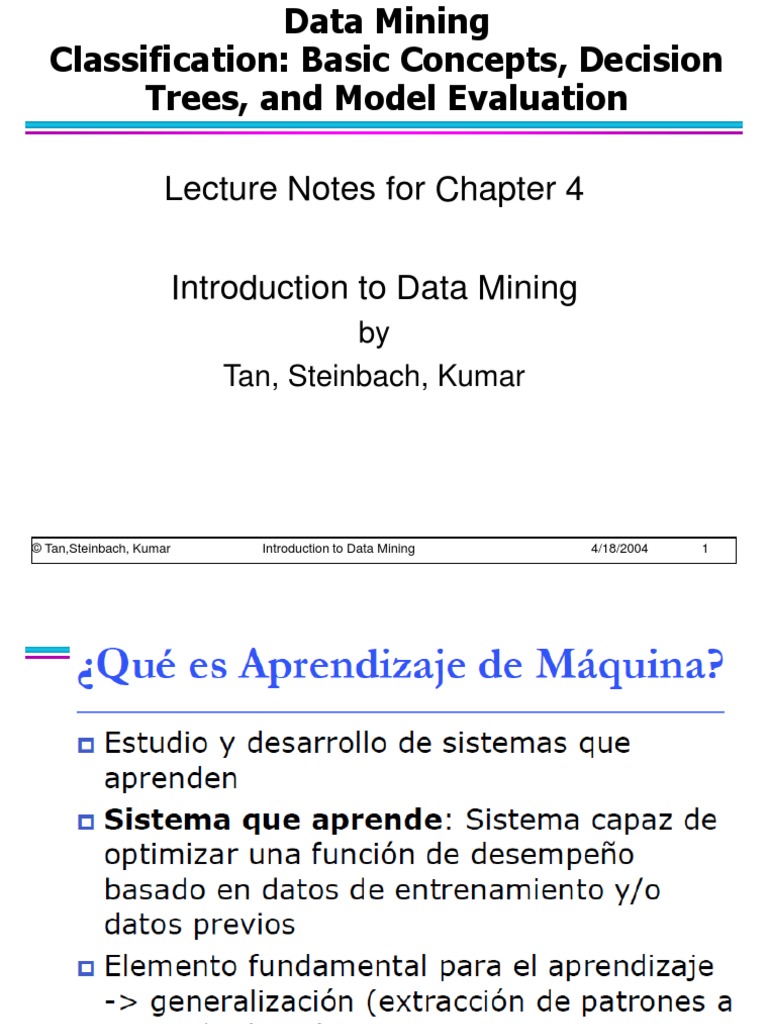 Lecture Notes For Chapter 4: by Tan, Steinbach, Kumar | PDF