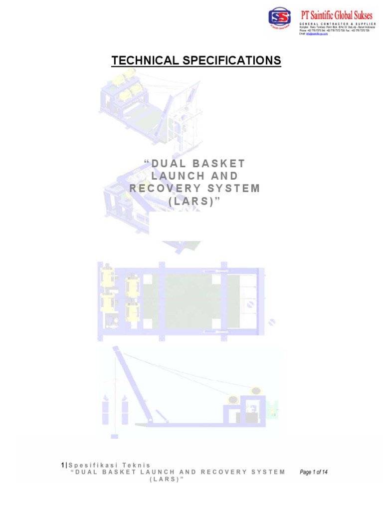 Technical Spec LARS System | PDF | Elevator | Valve