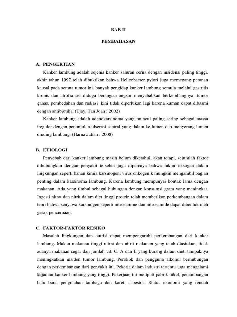 Askep Ca Gaster | PDF