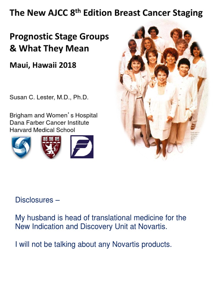 The New AJCC 8 Edition Breast Cancer Staging Prognostic Stage Groups ...