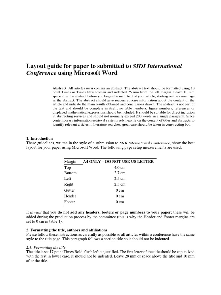 Paper Template SIDI | PDF | Bracket | Paragraph