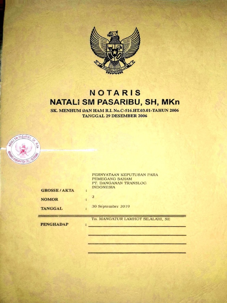 PKPS PT Danganan Translog Indonesia | PDF