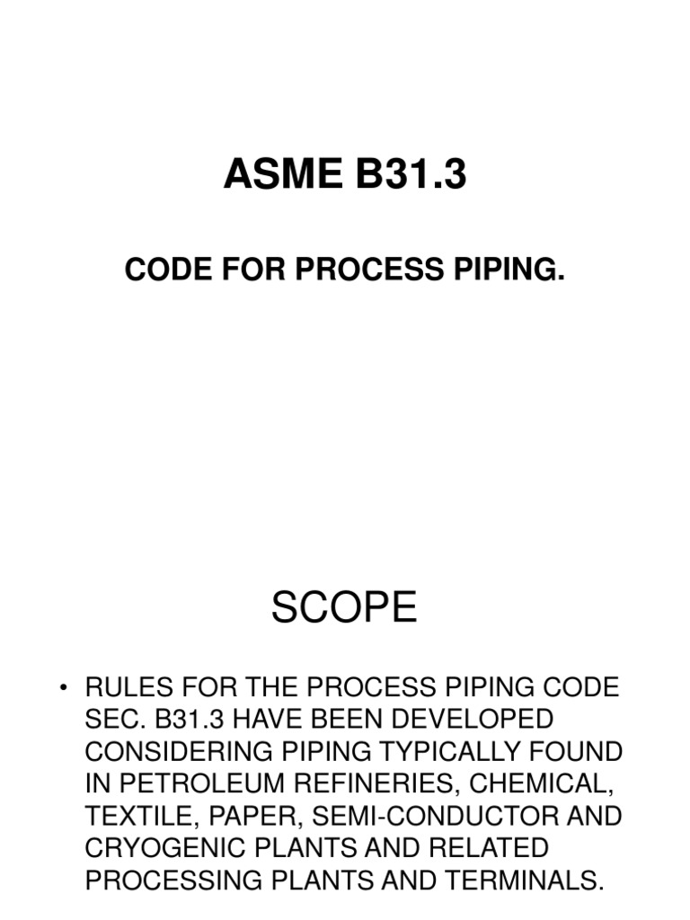 ASME B31.3: Code For Process Piping | PDF | Leak | Welding