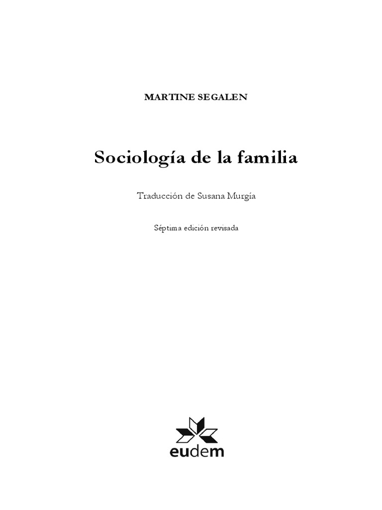 Sociología de La Familia-Martine Segalen | PDF | Familia | Mujer