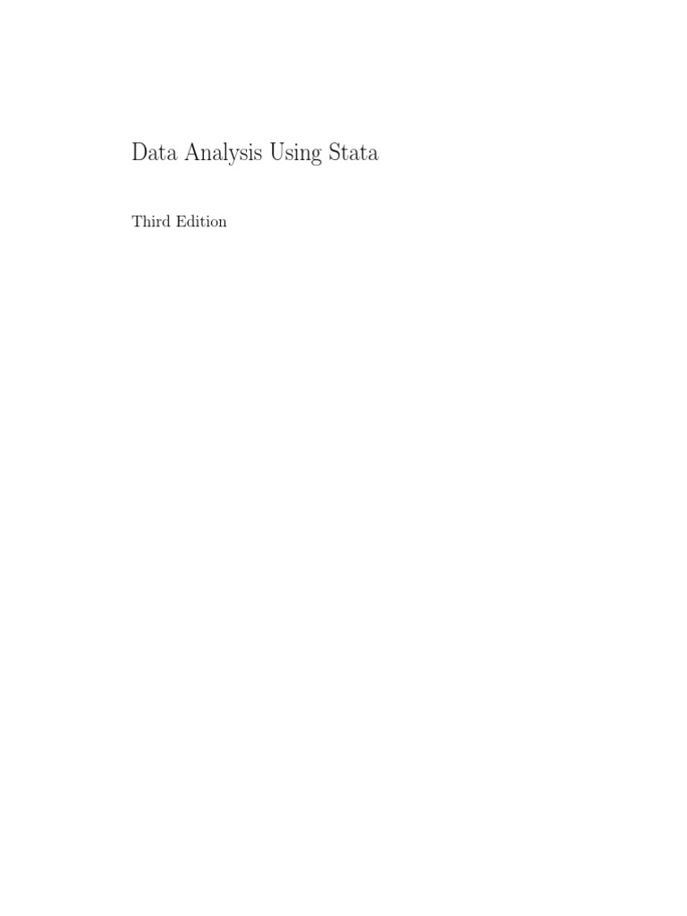 Data Analysis Using Stata: Third Edition | PDF | Zip (File Format) | Directory (Computing)