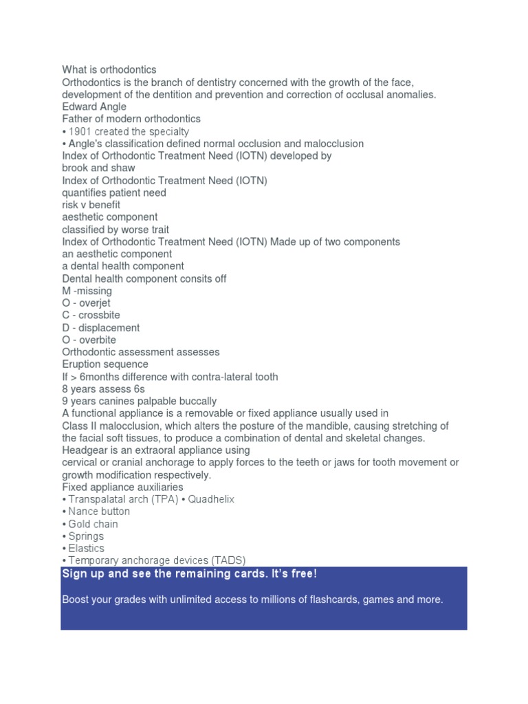 An Overview of Orthodontics: Key Concepts, Practitioners, Assessments ...