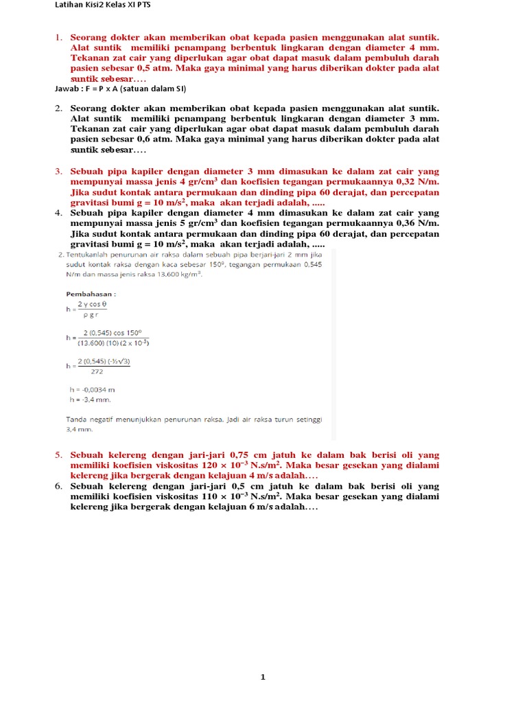 Latihan Soal Untuk Kisi2 PTS X | PDF | Metode & Bahan Ajar | Griya & Taman