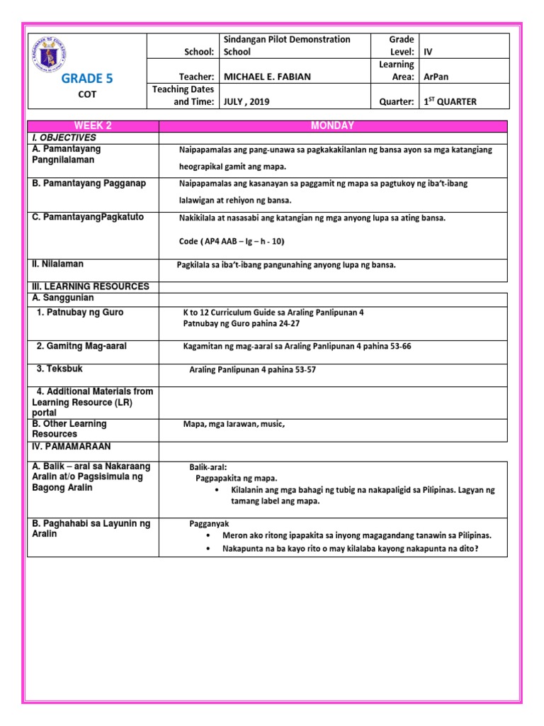 COT - Arpan 4 1st Q New | PDF