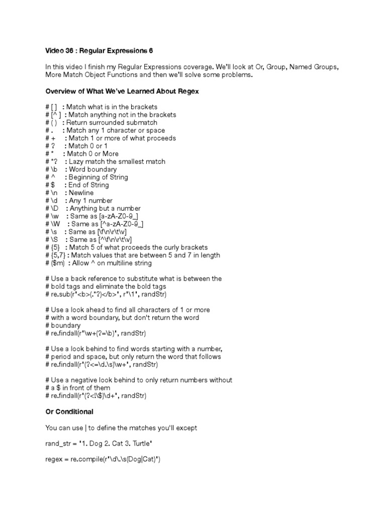 Python Tutorial 32 | PDF | Regular Expression | Computer Science