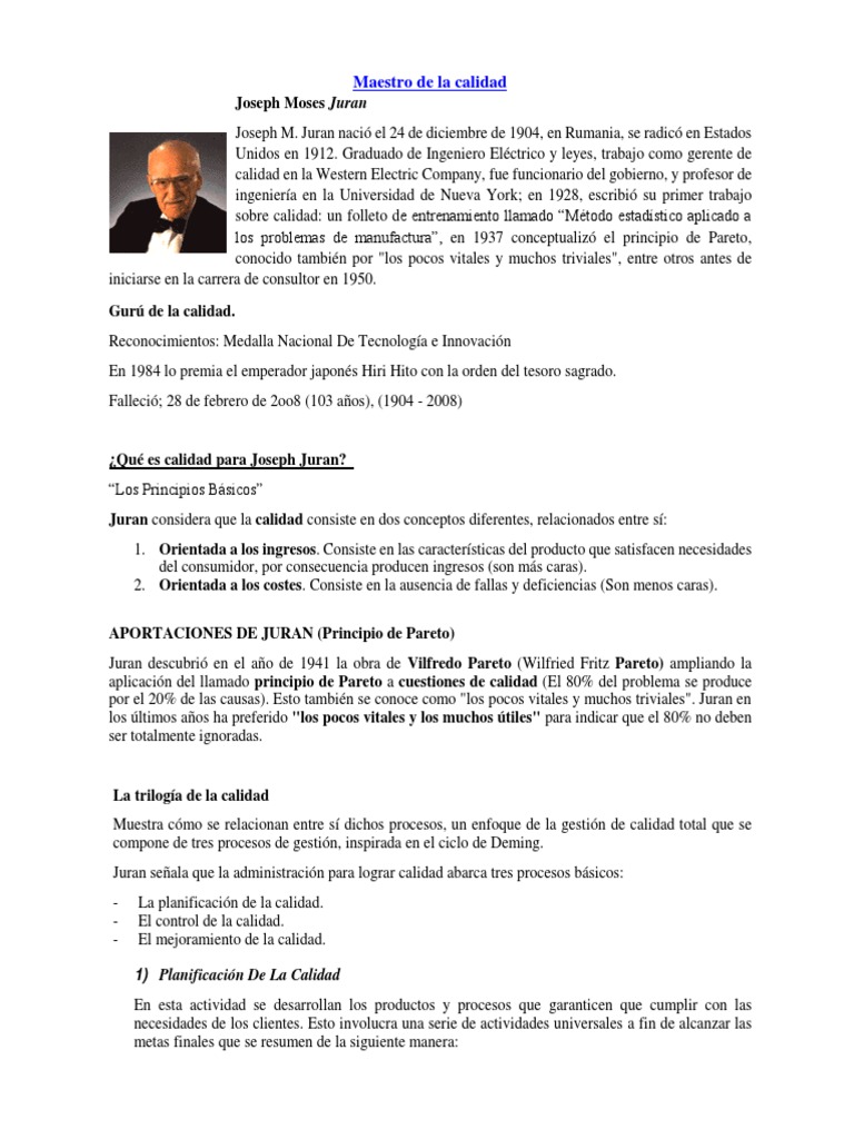 Maestro de La Calidad | PDF | Calidad (comercial) | Planificación