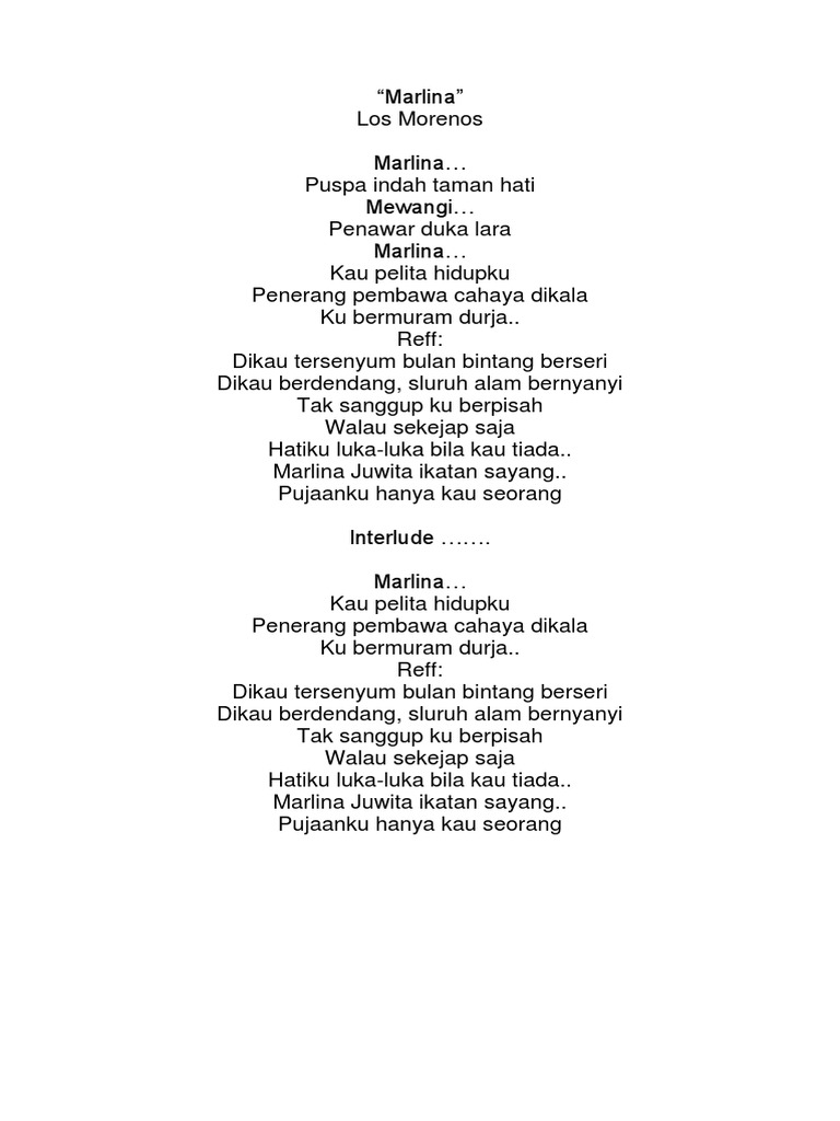 Lirik Lagu Latin-Indonesia | PDF